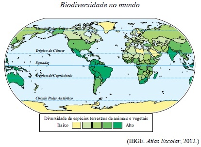 UNICID 2013 A biodiversidade no mundo é analisada a partir da - Estuda ...