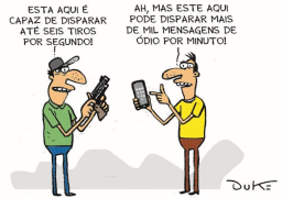 CPCON 2019 Na charge ilustrada abaixo, o diálogo entre os personagens ...