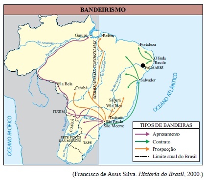 UNICID 2013 No Brasil colonial, a atividade mostrada no mapa | Estuda.com