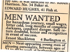 Albert Einstein 2024 Read the ad which Sir Ernest Shackleton, the famed ...