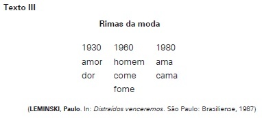 UNIFESO 2010/1 Pode-se dizer que a “rima da moda”, em 1930, - Estuda ...