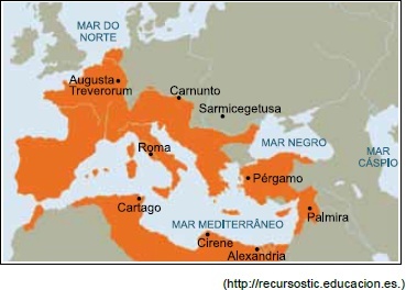 UNESP 2018/1 O mapa do Império Romano na época de Augusto (27 a.C ...