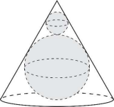 AFA 2022 Um cone equilátero tem, em seu interior, duas esferas | Estuda.com