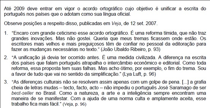 UDESC 2008/1 A leitura do item 3 permite depreender que: | Estuda.com