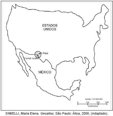 UFG 2010/2 Observe o mapa.A área destacada no mapa inclui uma das ...