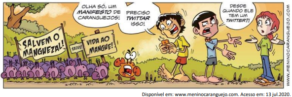 Unichristus 2020/1 Com relação a essa tirinha, pode-se afirmar que ...