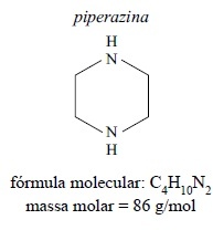 UNICID 2013 A piperazina é preparada pela ciclização do - Estuda.com ENEM