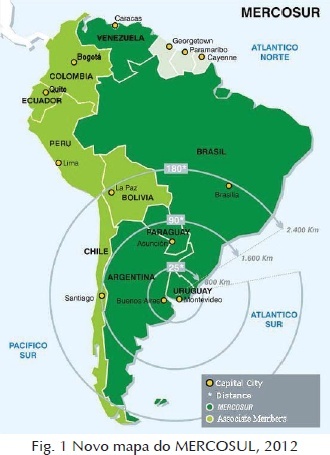 CESUPA 2013 O mapa a seguir representa os países que compõem o MERCOSUL ...