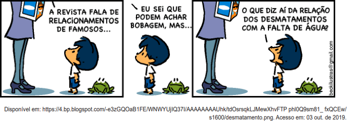 UNITINS 2020/1 Leia a tirinha para responder à questão: Texto A partir ...