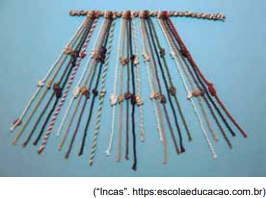 UEA - SIS 2022 A imagem refere-se a um quipu desenvolvido pelos incas ...