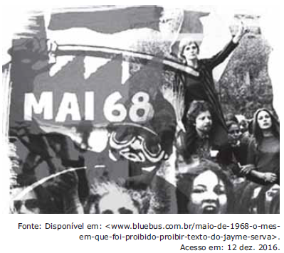UFSM 2017 Observe a imagem. Em maio de 1968, na França, ocorreram ...