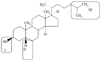 FMJ 2011 Na estrutura da molécula do coprostanol, foram destacadas ...