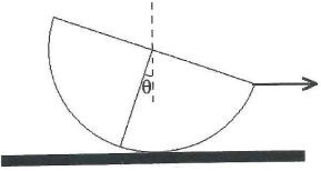 EFOMM 2021 Um objeto em forma de semicírculo de raio R e com | Estuda.com